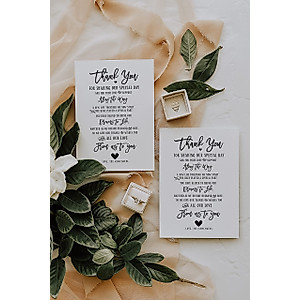Your Main Event Prints 50 Wedding Thank You Place Setting Cards - Perfect for Adding to Table Centerpieces and Wedding Decorations for Receptions - Pack of 50 Cards