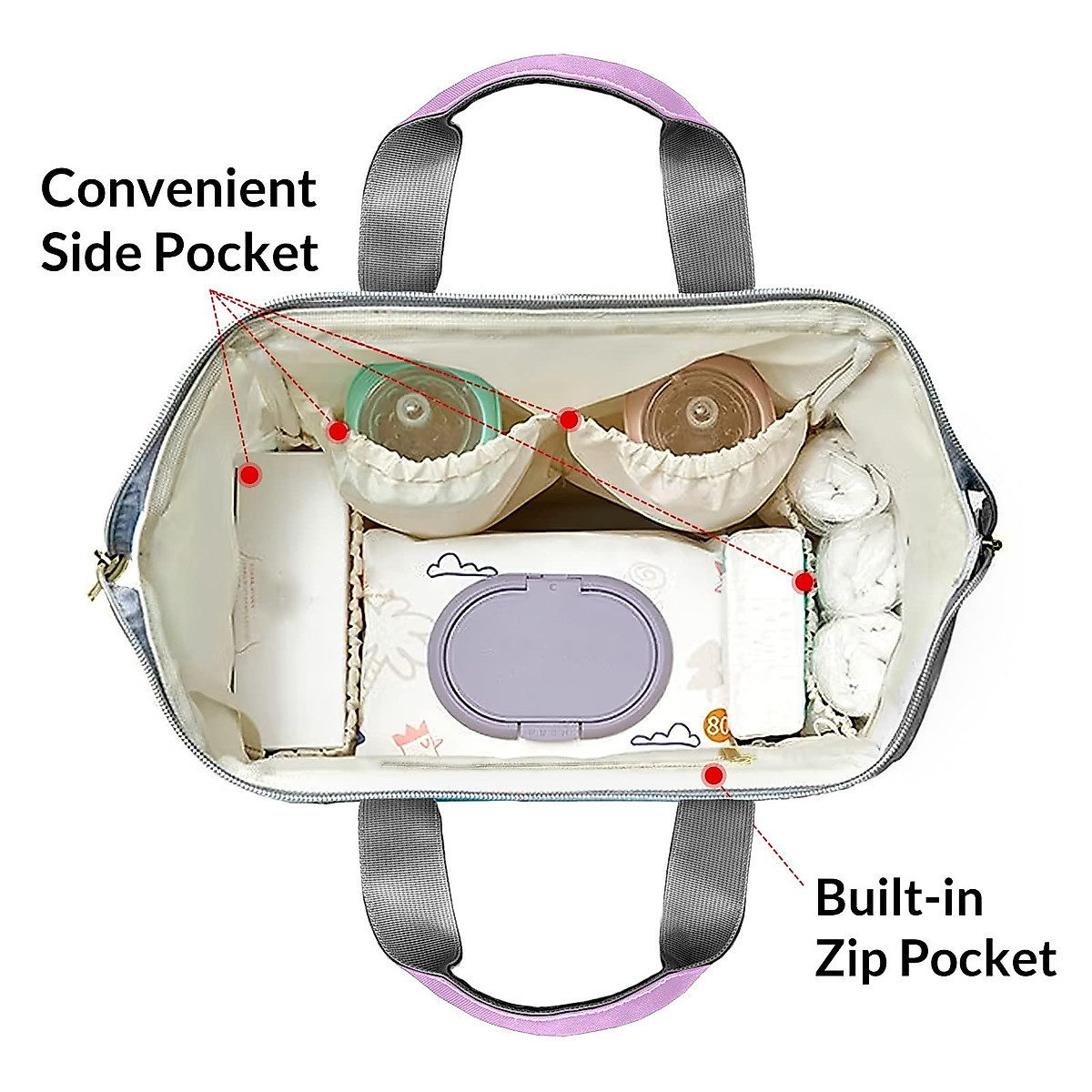 zaaprintblanket Custom Beautiful Butterfly Floral Waterproof Diaper Bag Backpack with Name Personalized Baby Nappy Bags for Women Mommy Girl Gift