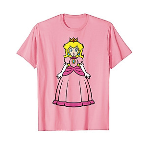 Super Mario Princess Peach Simple Portrait T-Shirt
