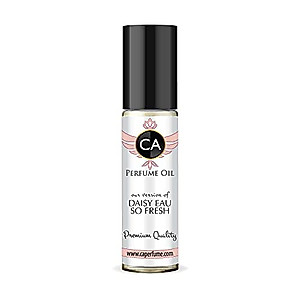 CA Perfume Impression of M. Jacobs Daisy Eau So Fresh For Women Replica Fragrance Body Oil Dupes Alcohol-Free Essential Aromatherapy Sample Travel Size Concentrated Long Lasting Roll-On 0.3 Fl Oz/10ml