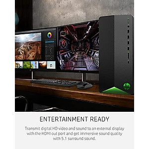 HP Pavilion AMD Radeon RX 6600XT, AMD Ryzen 7 5700G Processor, 16 GB RAM, 512 GB SSD, Windows 11 Home, Wi-Fi 5 & Bluetooth 4.2, 9 USB Ports, Pre-Built Gaming PC Tower (TG01-2070, 2021)