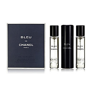 CHANEL Bleu De Eau De Toilette Travel Spray & Two Refills for Men - 3x20ml/0.7oz,