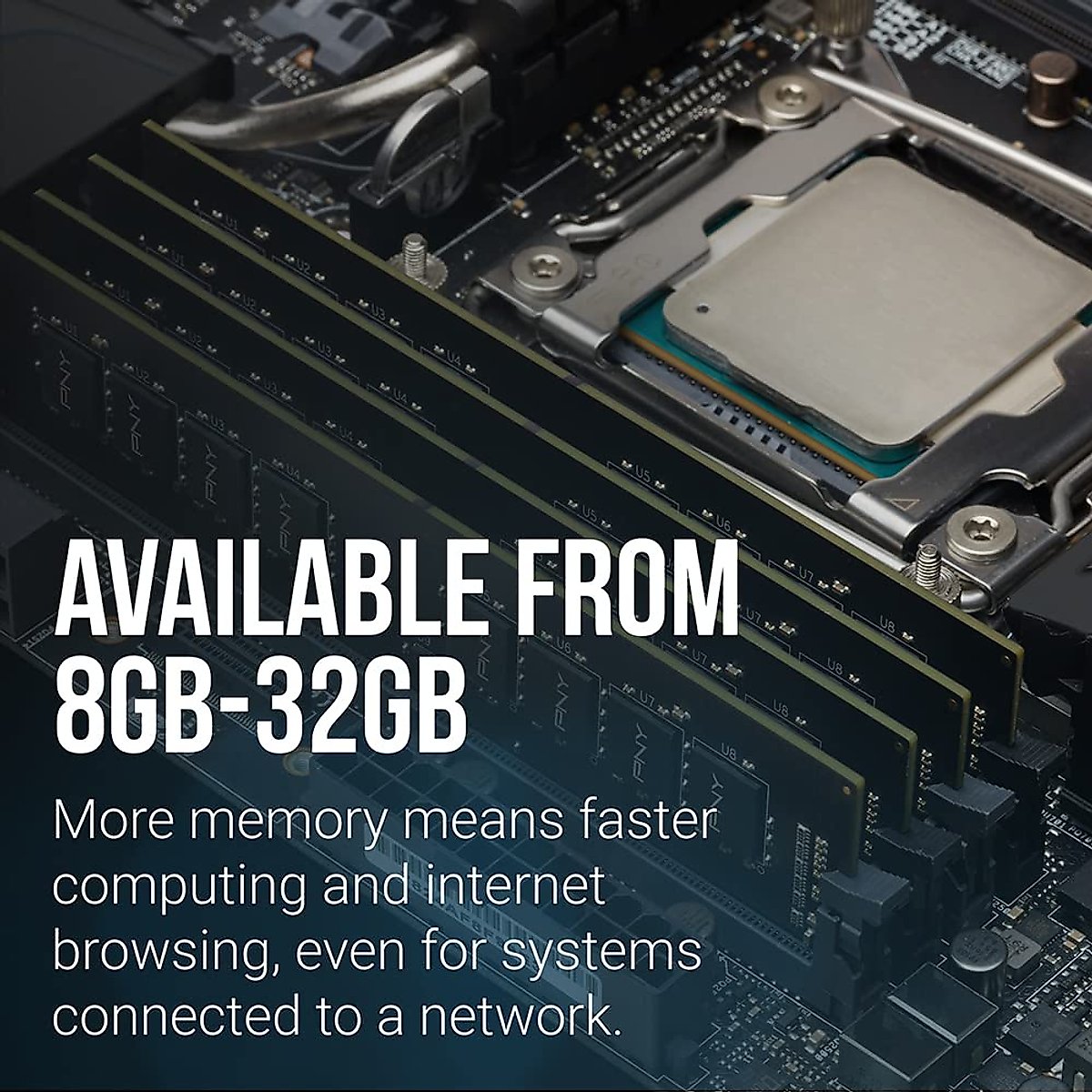 PNY Performance 16GB DDR4 DRAM 3200MHz (PC4-25600) CL22 (Compatible with 2666MHz, 2400MHz or 2133MHz) 1.2V Desktop (DIMM) Computer Memory – MD16GSD43200-TB
