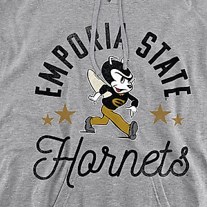 Emporia State University Official Hornets Unisex Adult Pull-Over Hoodie, Emporia State University, Athletic Heather, Large