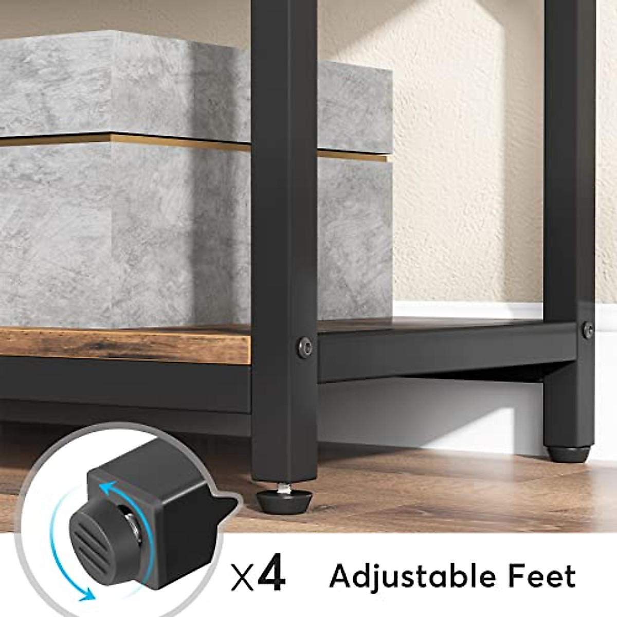 Tribesigns 79 inches Tall Bookshelf Bookcase, 8-Tier Staggered Bookcase, Modern Freestanding Open Book Shelves, Wide Wood Etagere Shelving Unit Display Shelf for Living Room (Black&Rustic)