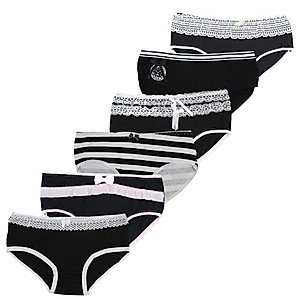 Beauty_yoyo Underwear Teen Girls Cotton Panties Sets Sweet Candy Color Intimate Soft Kids Assorted 6 Pk