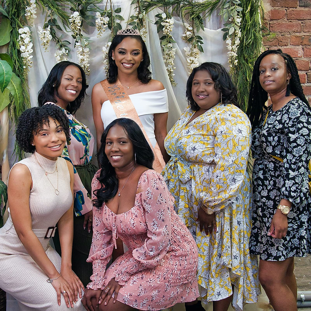 CIEHER Bride To Be, Rose Gold Bridal Shower Decorations, Bridal Shower, Bride Tiara, Cute Bridal Shower Gift for Bride, Engagement Party, Bachelorette Decorations, 2 Piece Set, Crystal