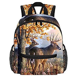 Small Backpack Travel Backpack,Carry On Backpack,forest tree deer,Women Mini Backpack Casual Daypack