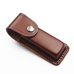 Snap Fastener Hunt Holder Pocket Outdoor Camping Knife Sheath Artificial Leather Multi Tool Case Belt Loop Hiking Pouch Holster