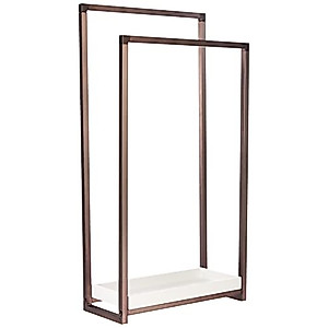 Kingston Brass SCC8265 Pedestal 2-Tier Steel Construction Towel-Rack with Wooden Case, Oil Rubbed Bronze