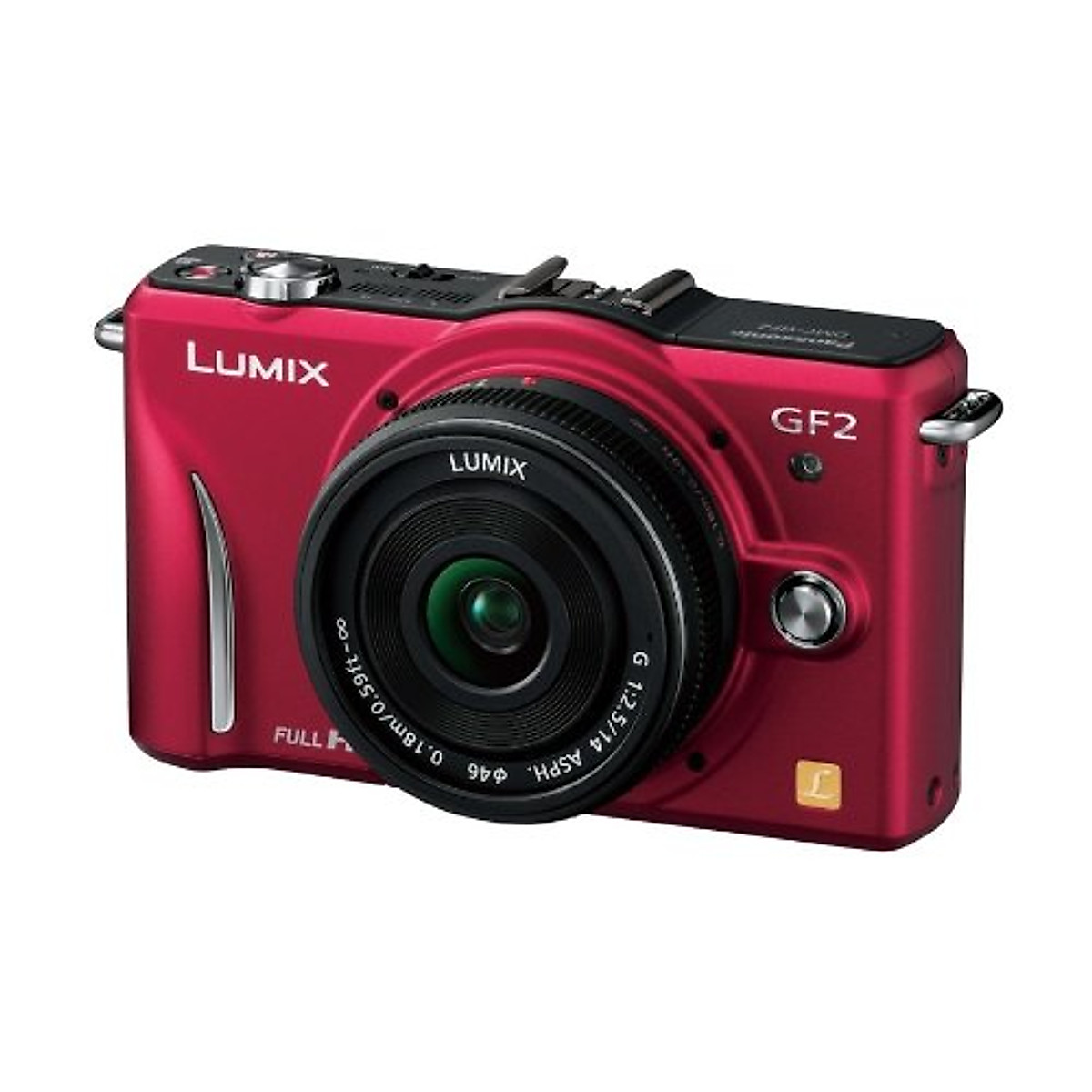 Panasonic digital SLR camera GF2 kit lens (14mm / F2.5 pancake lens included) full high-definition movie SLR Fine Red DMC-GF2 CR