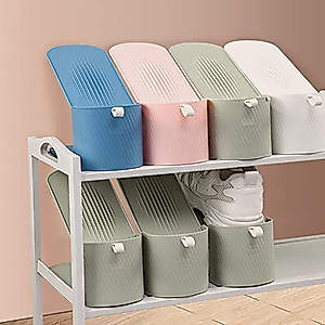 LUVADU ZCX Shoe Slots Organizer Space Saver Storage Organiser,2 Pack Shoe Slots Organizer Shoe Rack Double Deck Stacker Holder Shoe Racks