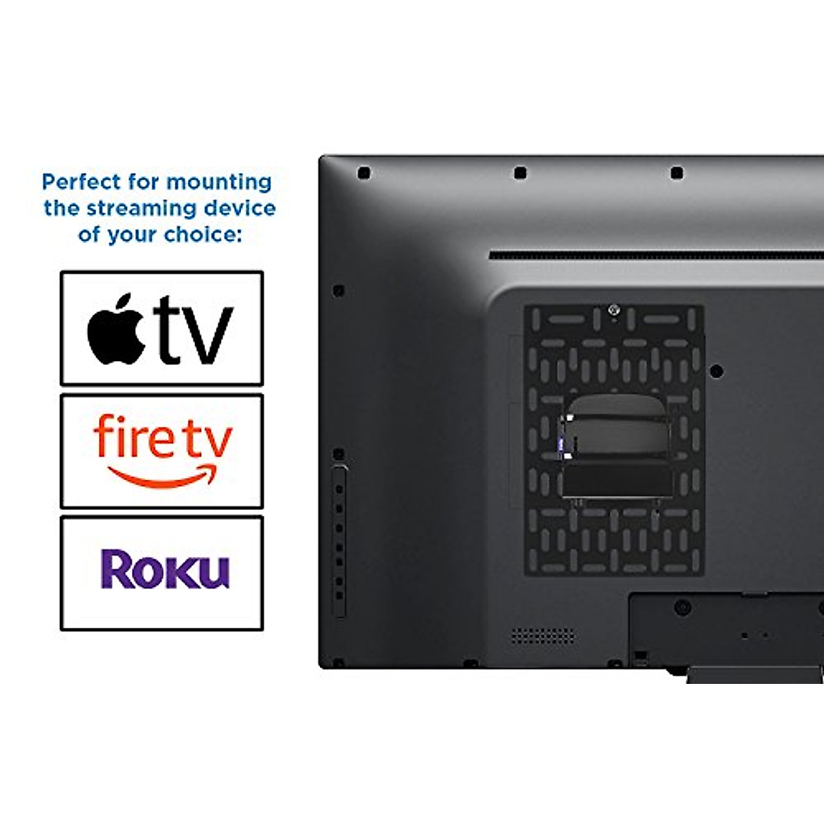 Mount-It! Cable Box Mount Behind TV | Adjustable Universal Mounting Bracket for Streaming Devices, Router, Modem, DVD | Wall and Behind TV Compatible, Steel