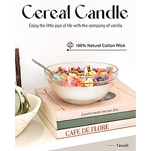 Taruzil Cereal Candle Bowl, Vanilla Candles Gifts for Women, Scented Candles Unique Gifts for Women Girl Friend Soy Wax Candles for Home Scented for Christmas, Birthday, Halloween,Valentine's Day