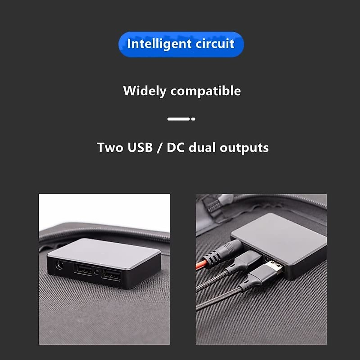 DHAEY 60W/80W/100W Portable Solar Panel(Dual 5v USB with 18v DC Output) Monocrystalline Solar Charger Foldable Solar Panel Bag for Laptop, Portable Generator, 12v Car, Boat, RV Battery etc. (Size : 6