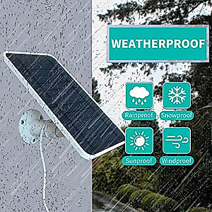 DIANMU Solar Panel Compatible with SimpliSafe Outdoor Security Camera,with 13FT Weatherproof Cable and Aluminum Alloy Adjustable Mount (2 Pack)