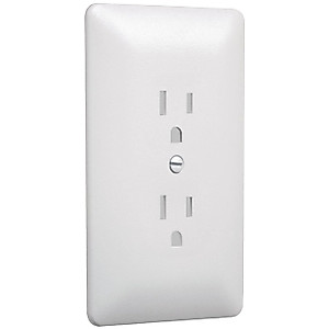 Taymac 2000W Masque 2000 1-Gang Decorator Style Wallplate, Paintable Duplex Outlet Cover, White (1-Pack)