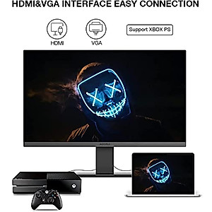 KOORUI 22 Inch Computer Monitor, FHD 1080P VA Desktop Display, 75HZ Ultra Thin Bezel/Eye Care/Ergonomic Tilt, HDMI VGA Ports LED Monitor for PC, VESA
