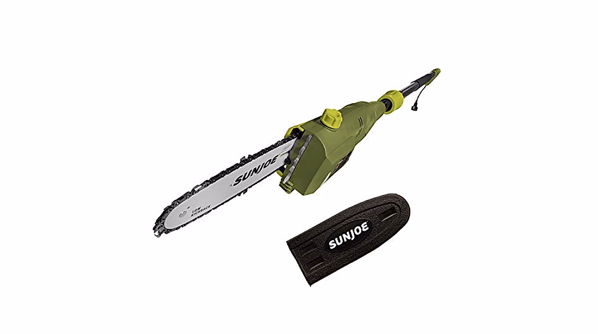 Sun Joe SWJ800E 8-Inch Electric Pole Chain Saw for Safe Tree Trimming