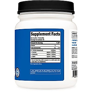 Nutricost BCAA Powder 2:1:1 (Unflavored, 90 Servings) - Branched Chain Amino Acids