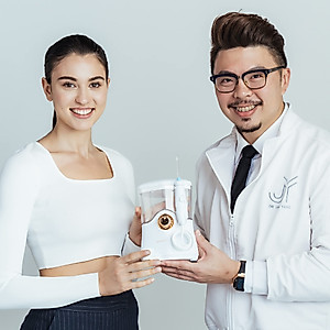 Denfinity Electric Toothbrush with Water Flosser Combo White Multifunction Sonic Irrigator