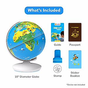 PlayShifu Educational Globe for Kids - Orboot Earth (Globe + App) Interactive AR World Globe | 400 Wonders, 1000+ Facts | STEM Toy Gifts for Kids 4-10 Years | No Borders, No Names on Orboot Globe