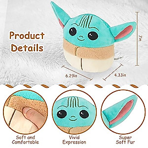 7 inch Baby yoda squishmallow,Baby yoda Plush Toys,Baby yoda Gifts,grogu Stuffed Animal Cute Baby Pillow,Soft Mandalorian Doll for Child's Company