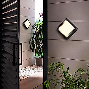 JIAHE115 Simple Modern Outdoor Wall Lamp Square Outdoor Door Light Garden Landscape Exterior Wall Led Waterproof Home Ceiling Lamp