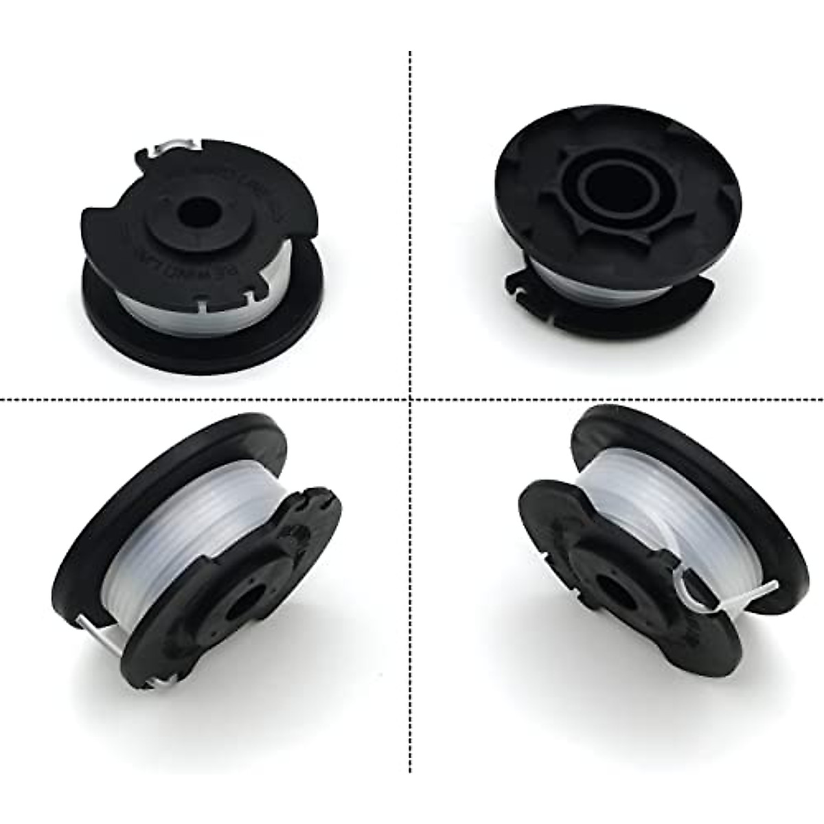 QUASION Weed Eater String for Hyper Tough HT-19-401-003-06 & HT-19-401-003-07,String Trimmer Line 0.065" 16 Feet,20V Max Weed Eater Spool Replacement,6 Pack