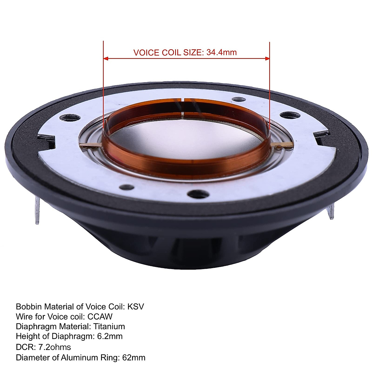 SPATHIPHYLLUM Speaker Diaphragm for Peavey RX14, 8 Ohm, D-RX14, PR10, PR12, PR12D, PR15, PR15D, PV112, PV115, PV115D, PV215, PV215D, PVX12, PVXp12, PVX15, PVXp15 and Many Others