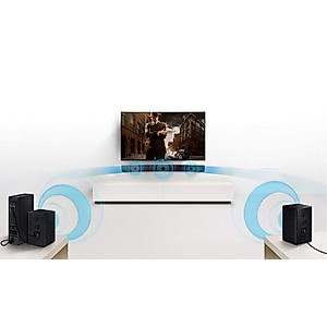 Samsung Electronics Surround Sound bar Home Speaker Set of 2 Black (SWA-9000S/ZA) (Renewed)