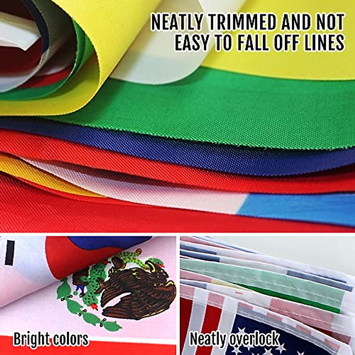 1st Choice 82 Feet 8.2'' x 5.5'' International String Flags Banners,100 Countries Flags World Flags Pennant Banner for Olympics,Grand Opening,Sports Clubs,Party Events Decorations