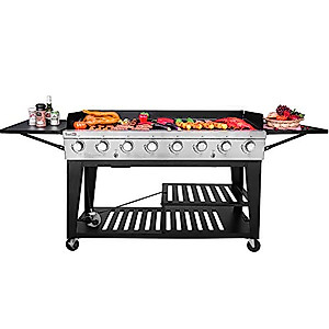 Royal Gourmet Event 8-Burner BBQ Propane Gas Grill with Cover, Picnic or Camping Outdoor