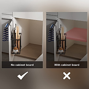 SUINHE 2 Pack Cabinet Door Organizer, Kitchen Cabinet Door Organizer, Over The Cabinet Cutting Board Holder, Kitchen Cabinet Towel Rack with foil and Packaging Organizer