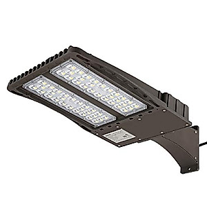 LEONLITE Wall Mounted LED Parking Lot Light, 150W(450W Eqv.) Dusk to Dawn Commercial Shoebox Lights, IP65 Street Lighting Fixture, 5000K Daylight