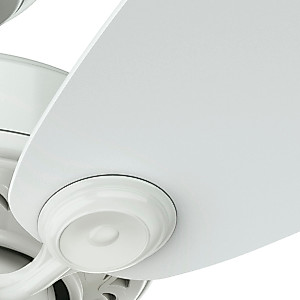 Hunter Fan Company, 52089, 34 inch Watson Snow White Ceiling Fan with LED Light Kit and Pull Chain