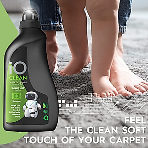 iO CLEAN Concentrate Carpet Cleaner Shampoo (33.8 FL OZ) – Deep Cleaner & Deodorizer – Alone or Machine Use – Stain Remover and Odour Eliminator – For Carpets Rugs and Upholstery