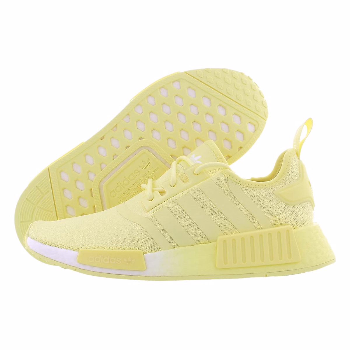 adidas Originals NMD R1 Womens Shoes Size 7, Color: Lime Yellow/White