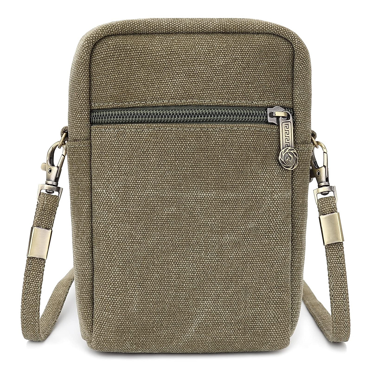 SILKAREA Women Canvas Cell Phone Purse Crossbody Bag Embroidered Small Shoulder Bags Handbags Credit Card Wallet Pouch