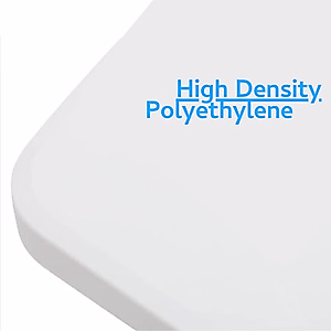 New Home Era 30" Height Adjustable Plastic Folding Tray Table - Portable, Easy Storage, and Perfect for Living Room and Bedroom - White