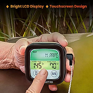 SMARTRO ST59 Digital Meat Thermometer for Oven BBQ Grill Kitchen Food Cooking with 1 Probe and Timer