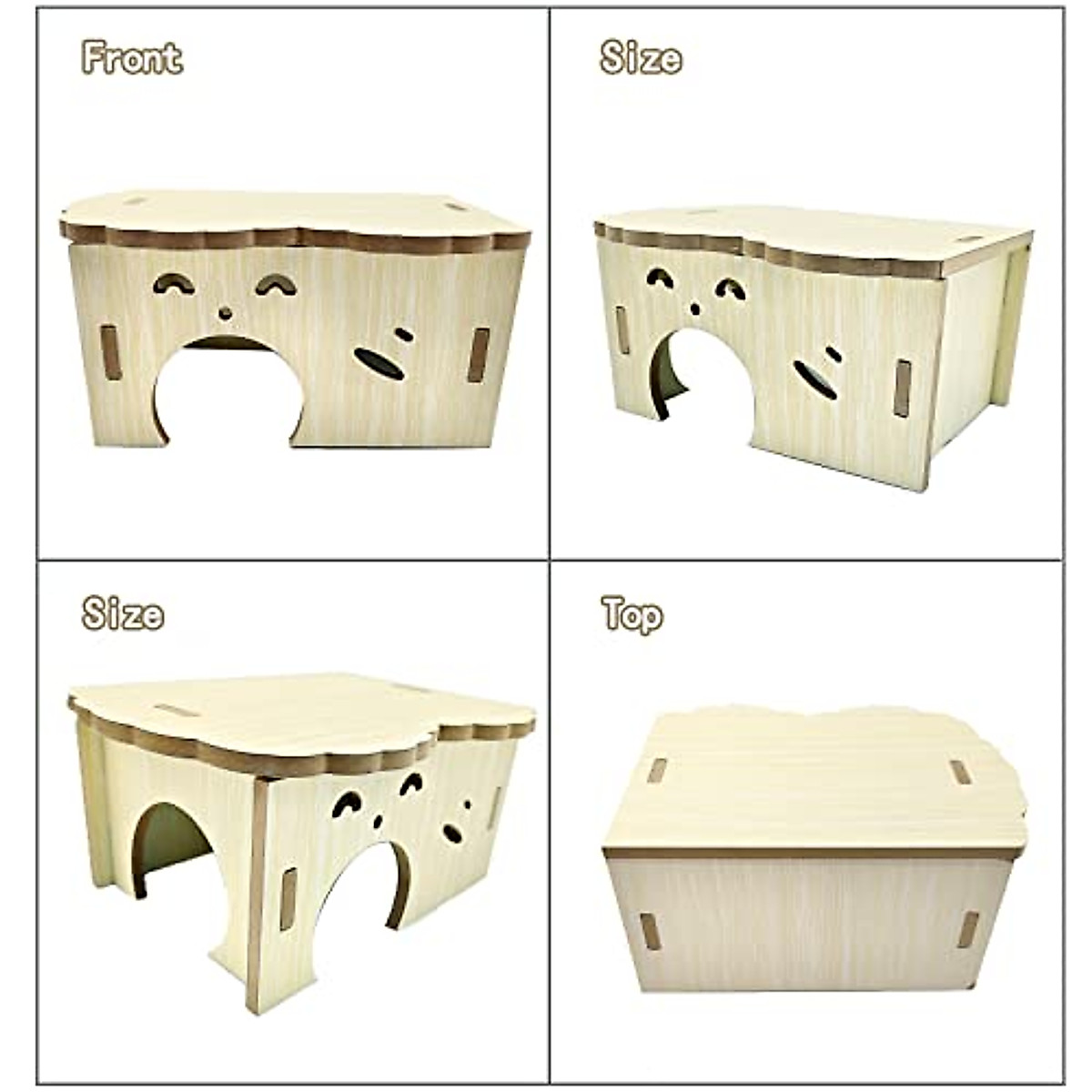 BNOSDM Hamster Wooden House Small Animal Hideout Small Pets Woodland House Habitats Decor for Hamster Mice Gerbils Mouse