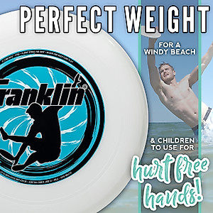Franklin Sports Flying Disc - Sport Disc for Beach, Backyard, Lawn, Park, Camping and More - 175 Gram Disc,White