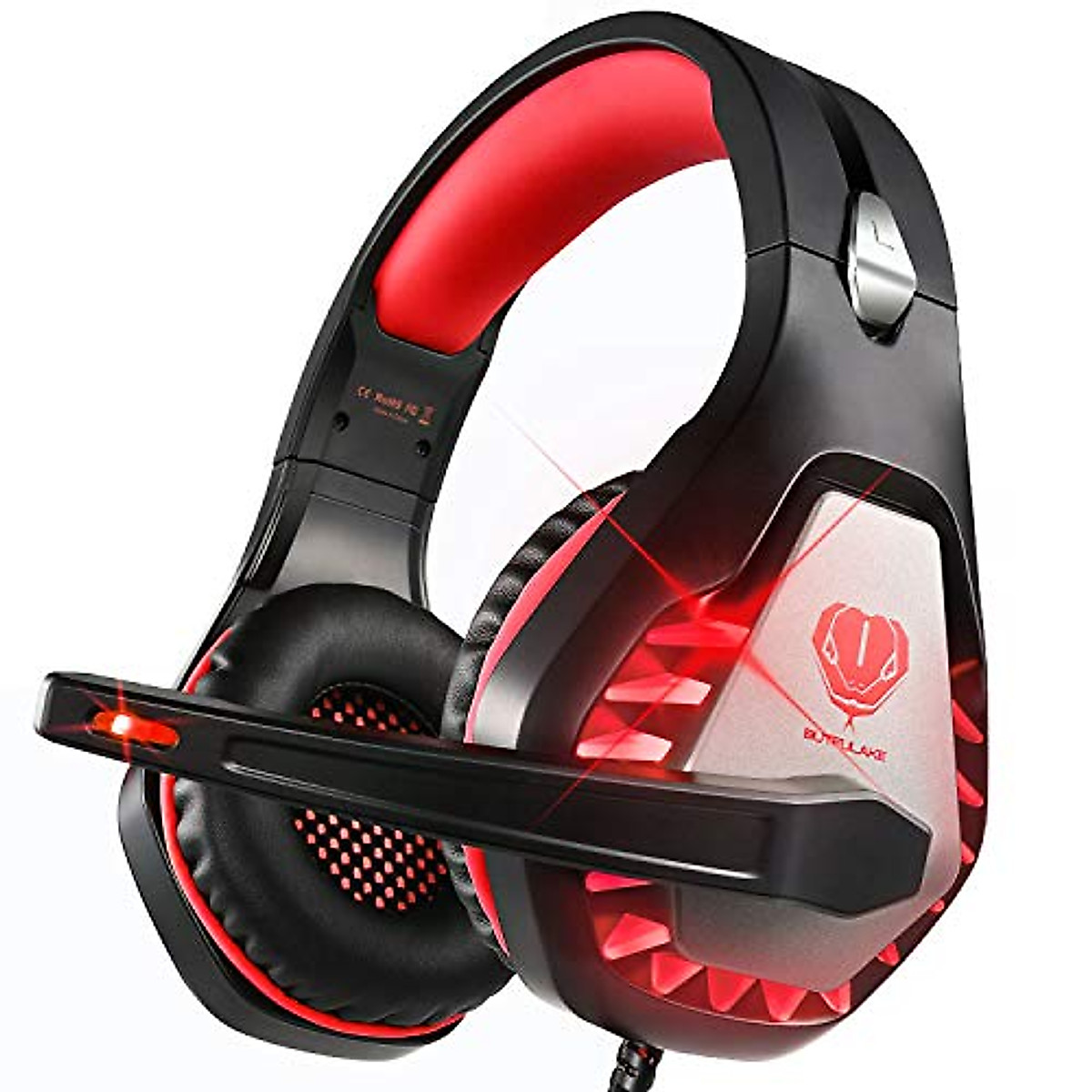 ENVEL Gaming Headset for PS4/PS5/Switch,Surround Sound Stereo Sound,Omnidirectional Microphone Vibration LED Light Compatible with Xbox One X S/PC/Laptop/Mac