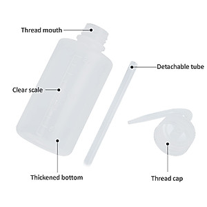 Oubest Squeeze Bottle 1000ml 32oz Wash Bottle Succulent Watering Can LDPE Plastic Squirt Bottle for Irrigation Plant, Medical Lab, Tattoo Supplies 1pc