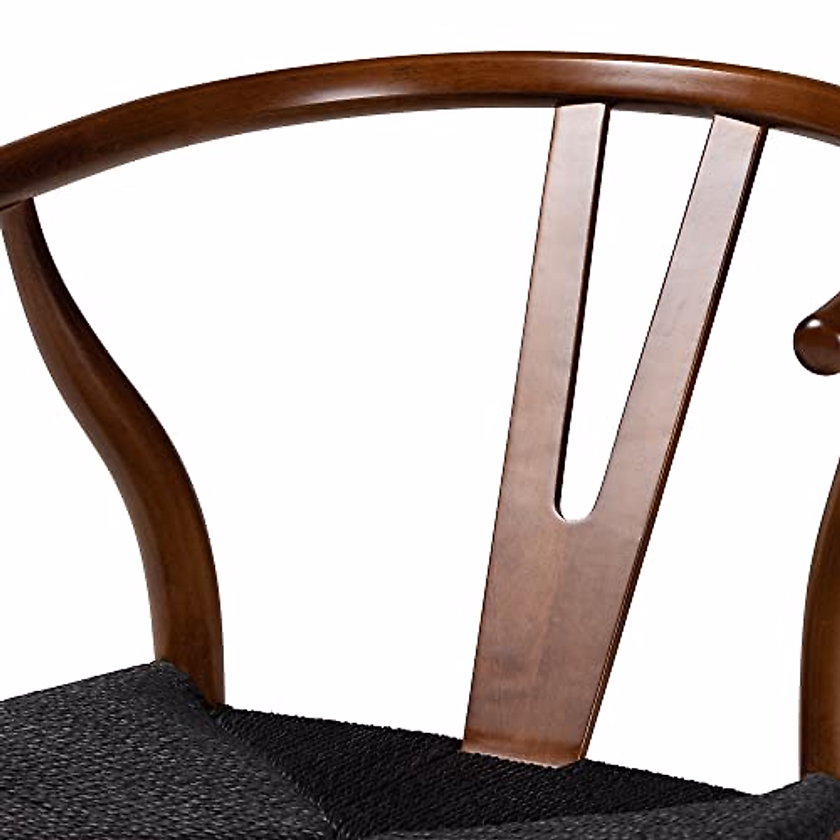 Baxton Studio Paxton Dining Chairs, Black/Walnut Brown