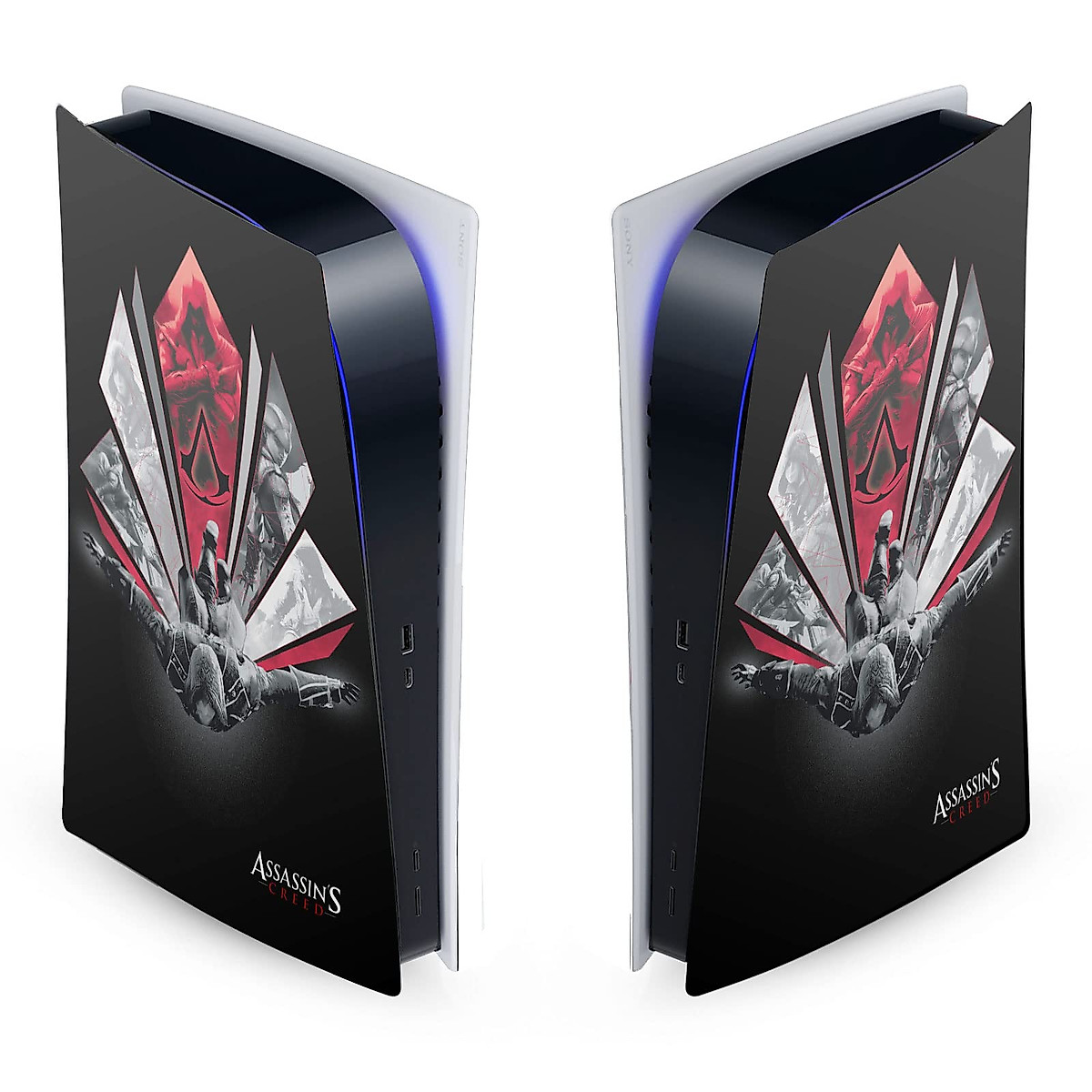 Head Case Designs Officially Licensed Assassin's Creed Leap Of Faith Graphics Vinyl Faceplate Sticker Gaming Skin Decal Cover Compatible With Sony PlayStation 5 PS5 Digital Edition Console