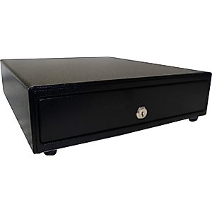 Star Micronics CD4-1416 4 Bill / 5 Coin Choice Series Mini Cash Drawer with 2 Media Slots and Included Cable (14" x 16") - Black