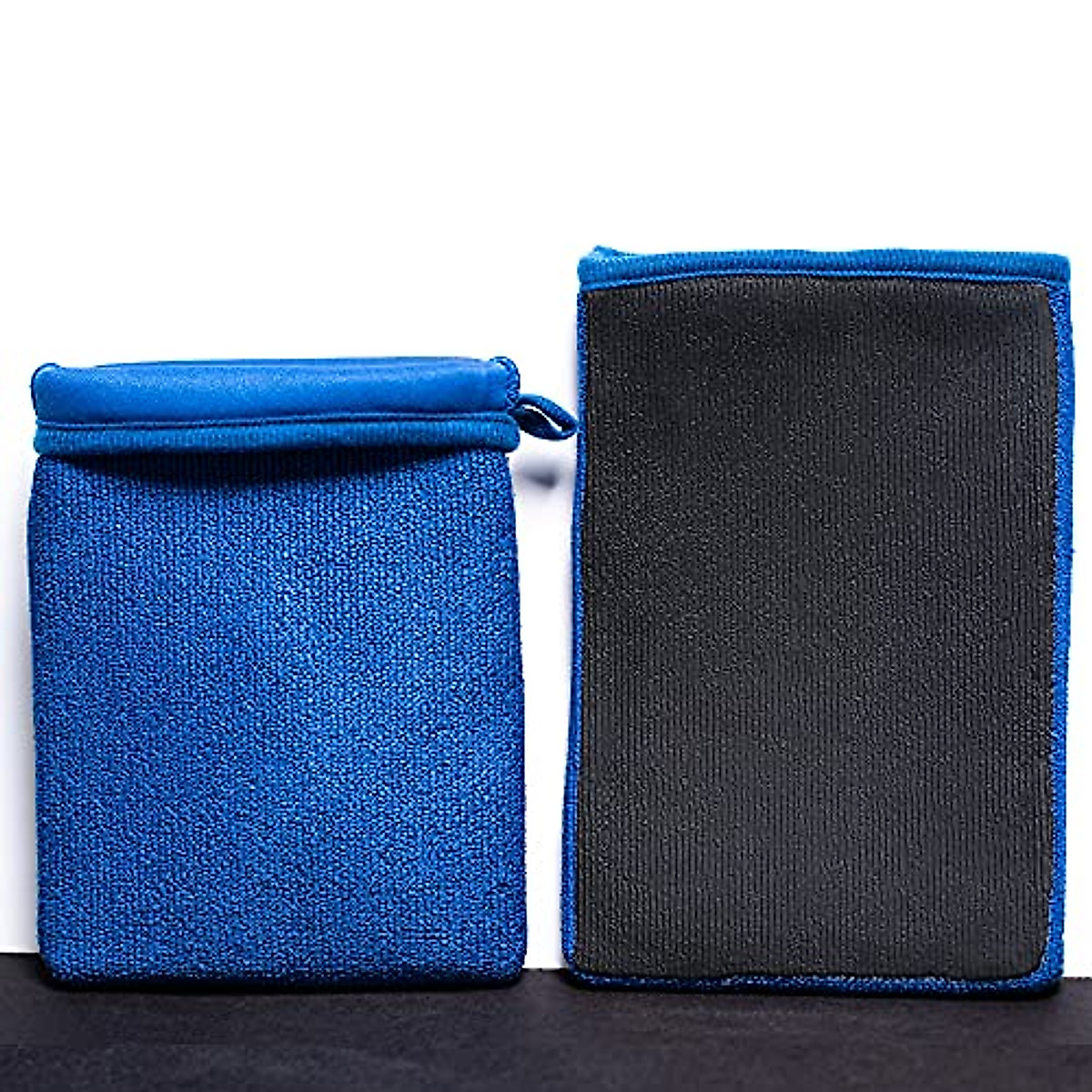 Ragnify Pack of 2 Clay Mitt Auto Detailing Medium Grade Alternative Mitt for Flawless Removal of Surface Bonded Micro Contaminant (Blue)