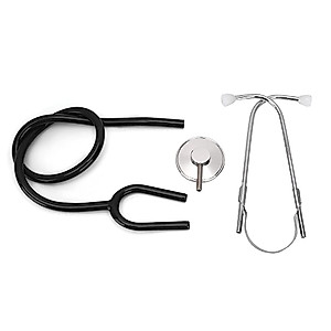 Single Head Stethoscope, Lightweight Aluminium Alloy Heart Lung Detection Echoscope for Doctors/Nurses/Nursing Students, for Medical/Home(Black)